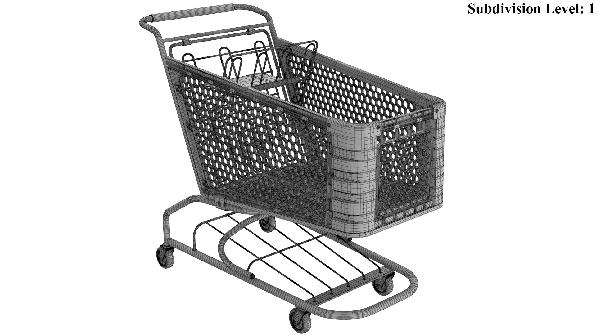 Red Detailed Shopping Carts 3D Model - TurboSquid 2000169