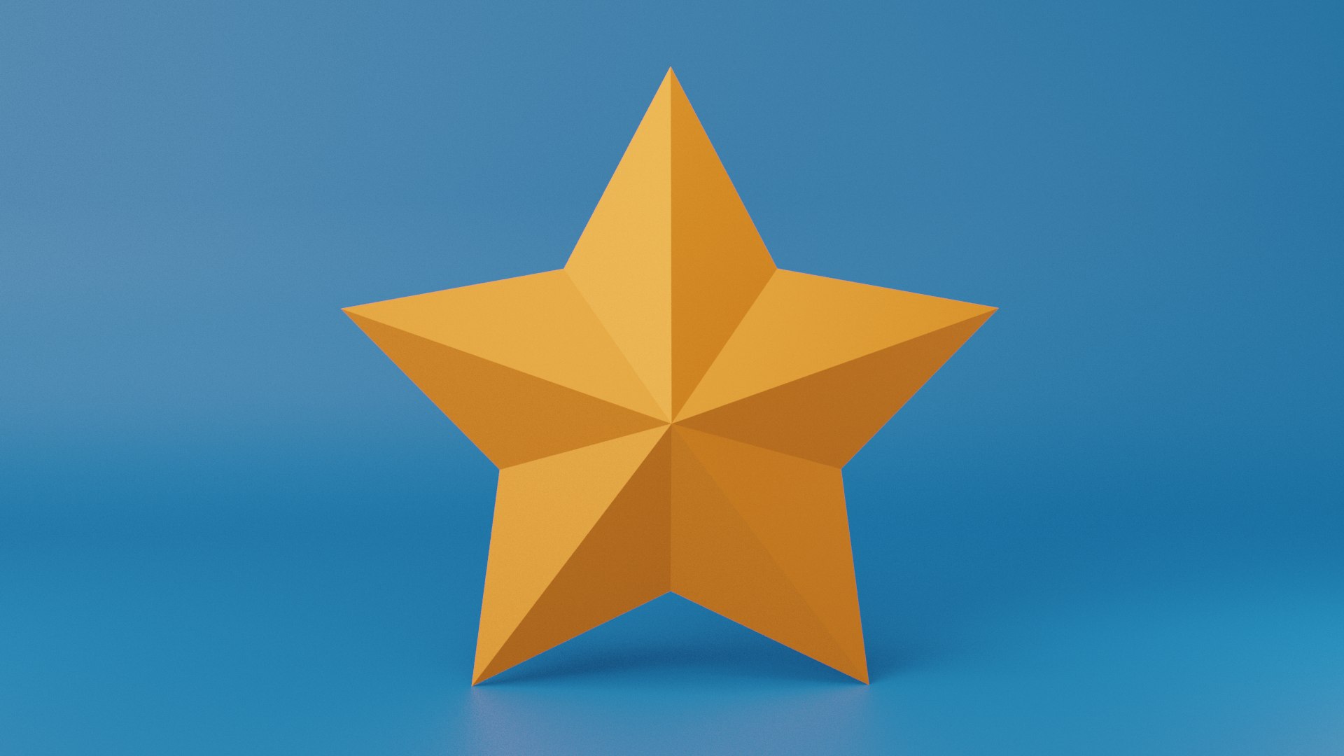 Orange Star Icon Model - TurboSquid 2130830