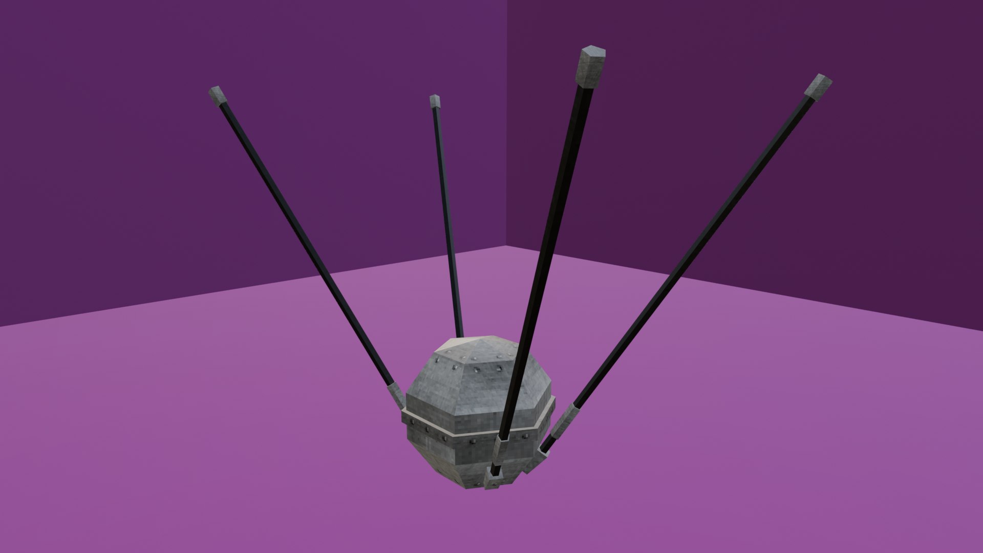 SOVIET SATELLITE - LOW POLY - PS1 RETRO STYLE 3D Model - TurboSquid 2305732