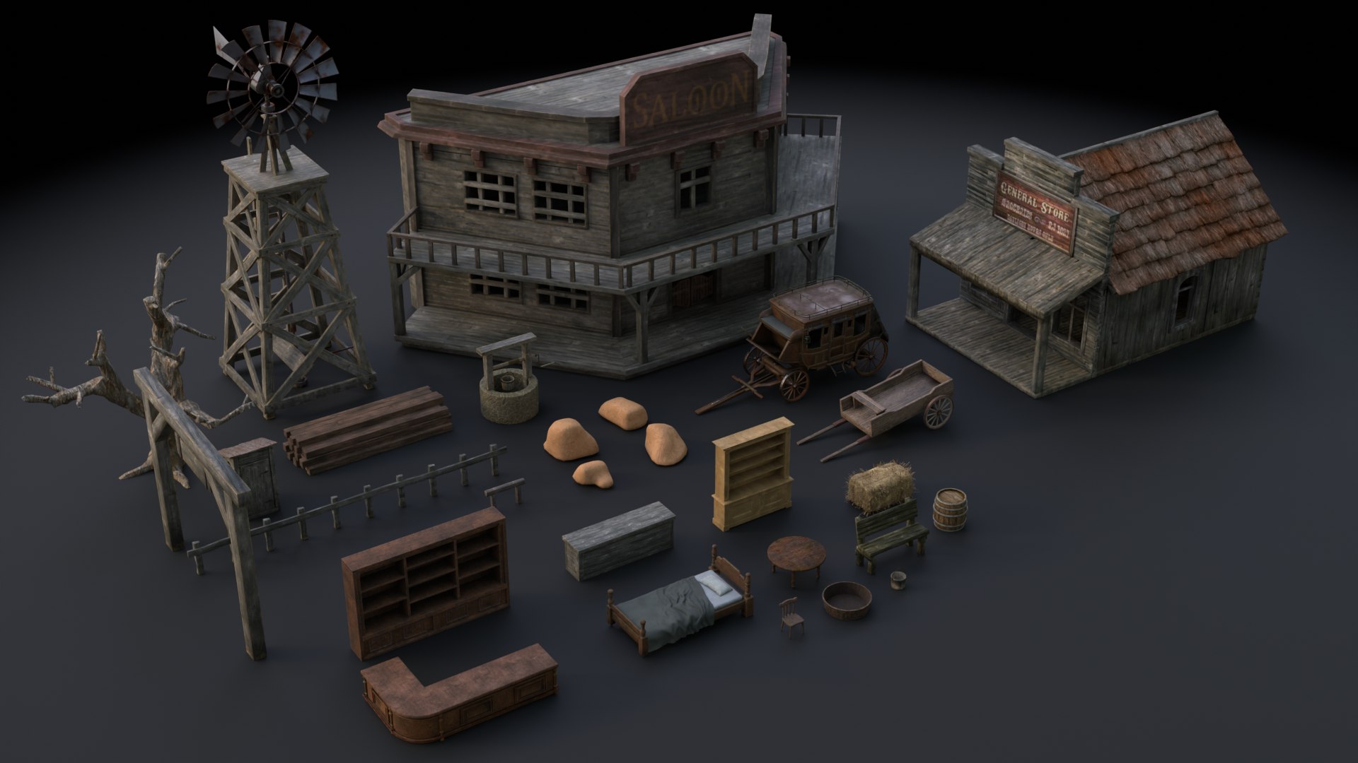 Wild West Pack 3D Model - TurboSquid 2293510