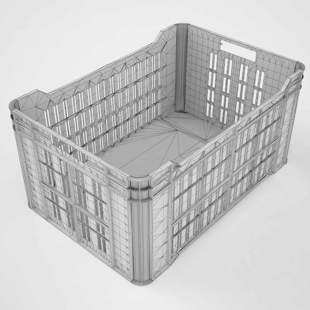 Plastic Crate 3d Model