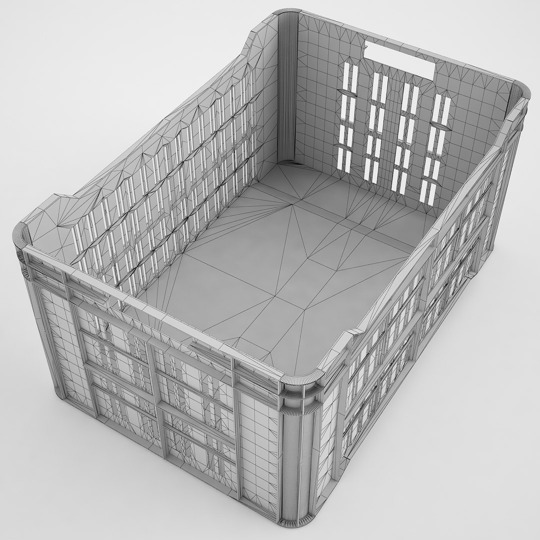 Plastic Crate 3d Model