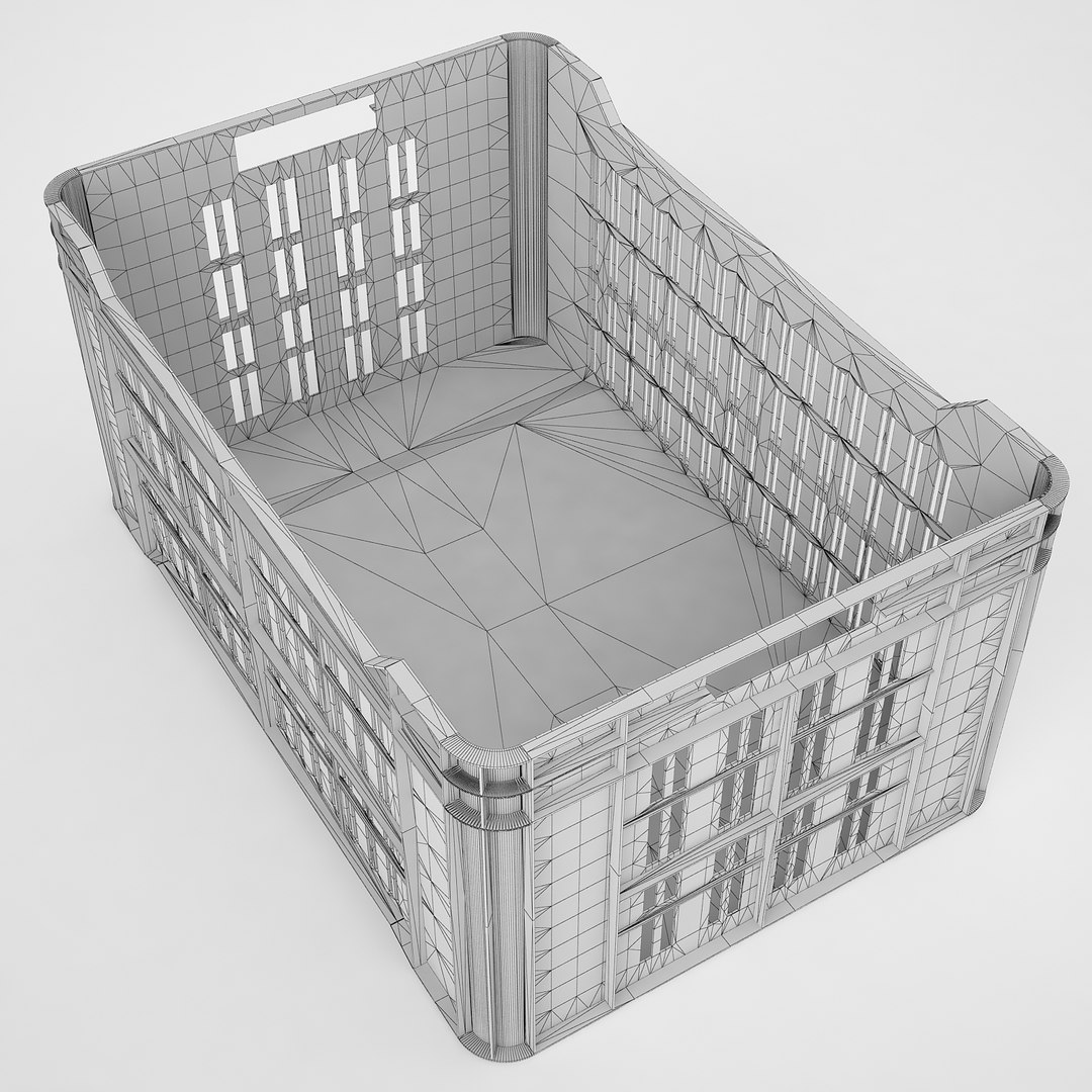 Plastic Crate 3d Model