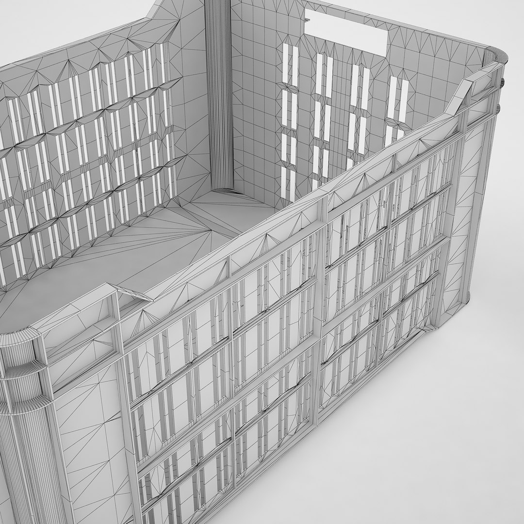 Plastic Crate 3d Model