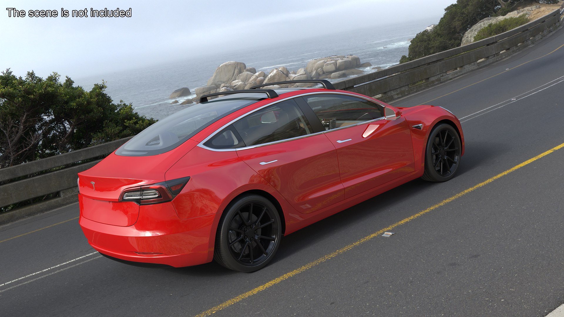 3D Model Tesla With Roof Rack - TurboSquid 2323806