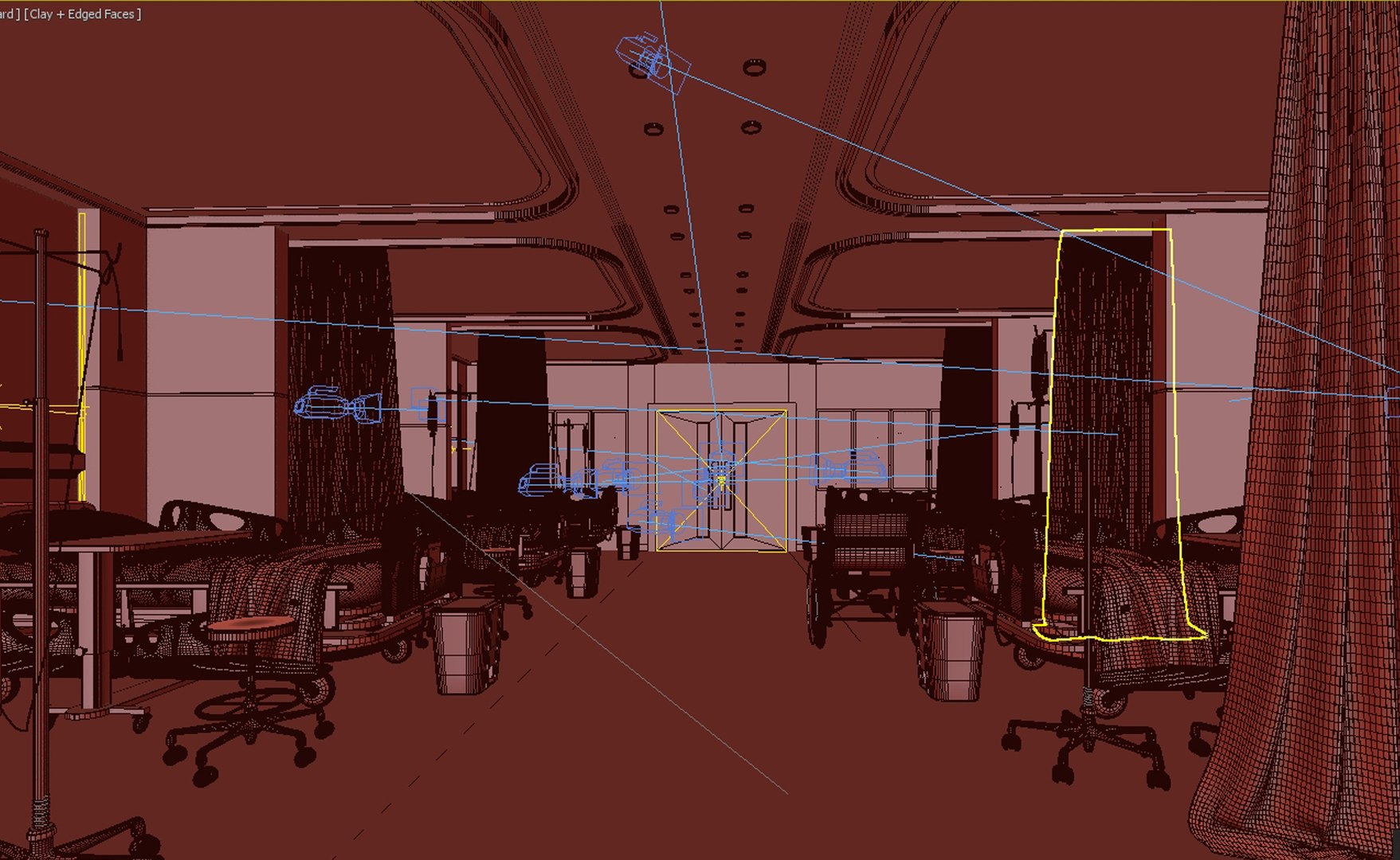 3D Model Modern Emergency Ward Interior - TurboSquid 2212494