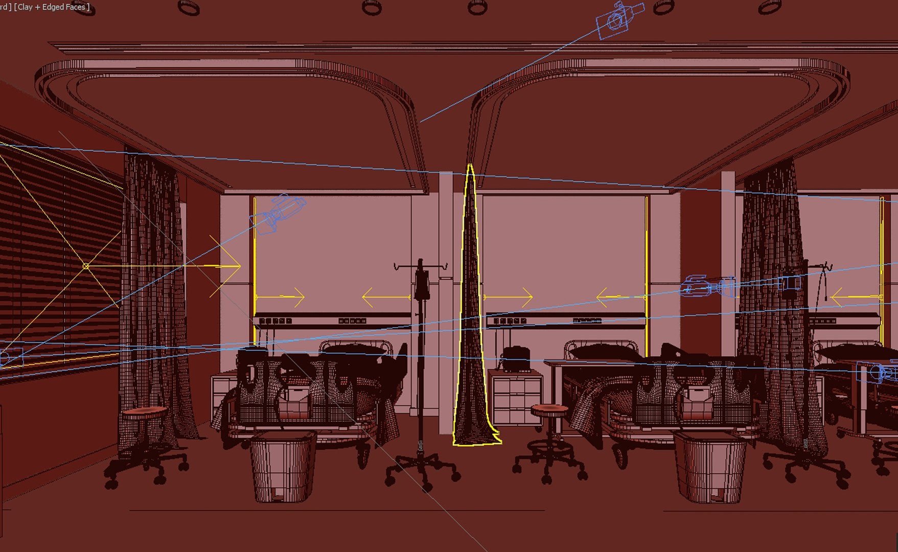 3D Model Modern Emergency Ward Interior - TurboSquid 2212494