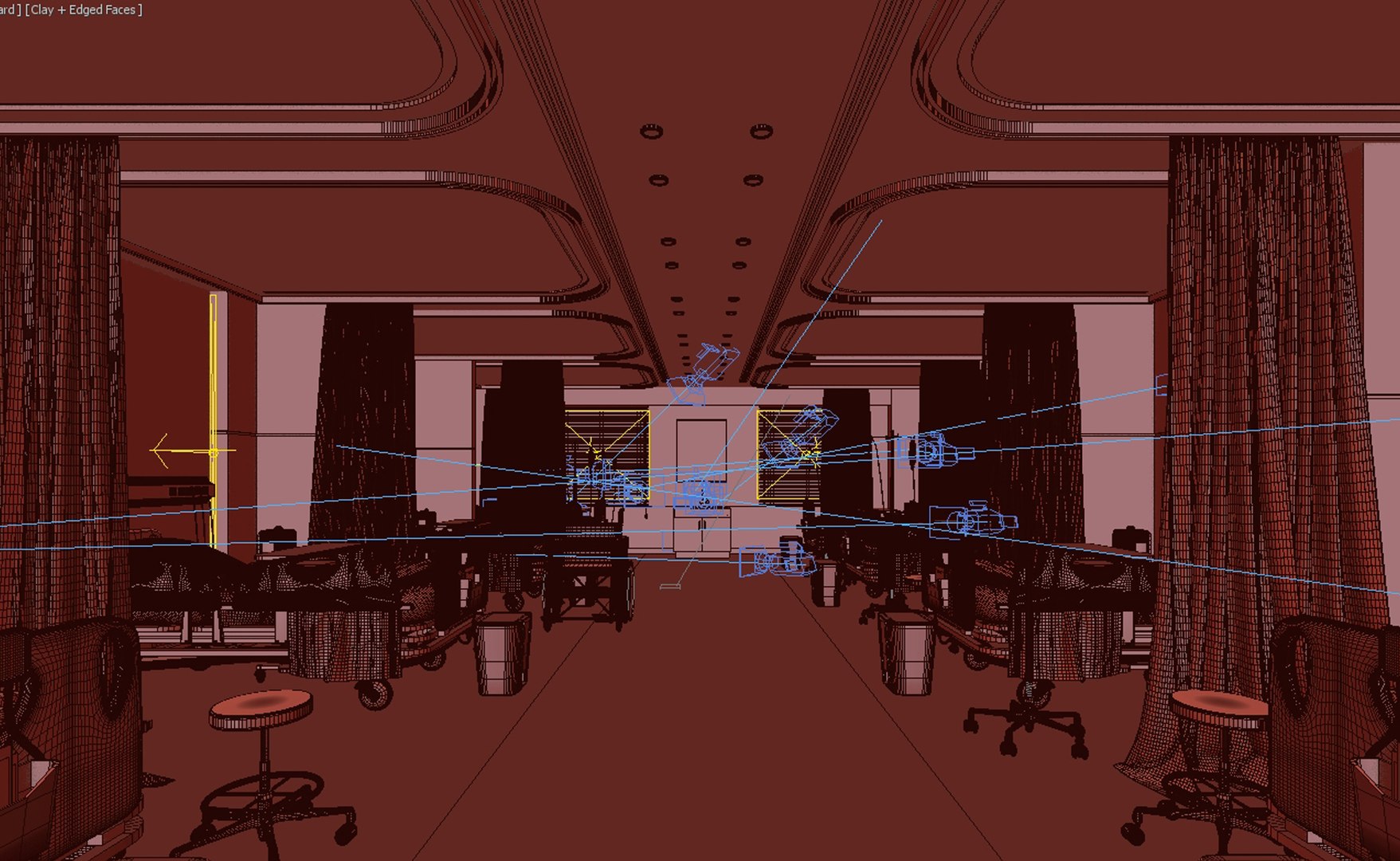 3D Model Modern Emergency Ward Interior - TurboSquid 2212494