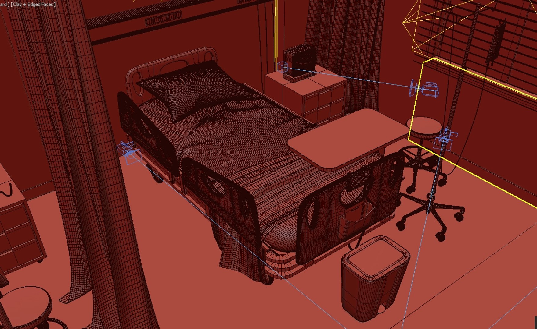 3D Model Modern Emergency Ward Interior - TurboSquid 2212494