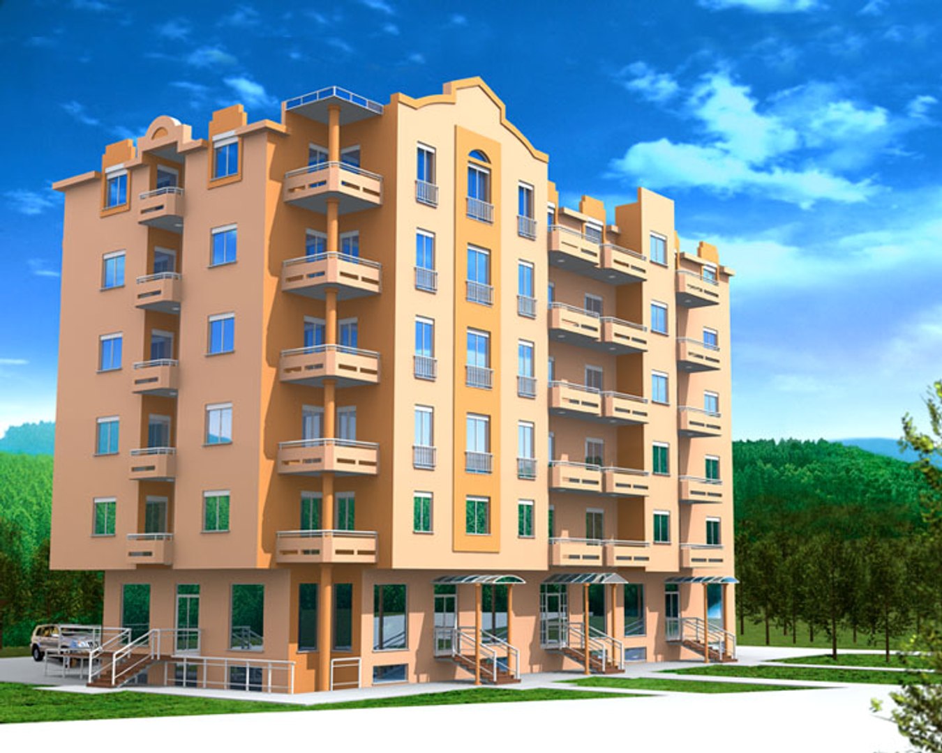 3d model urban building