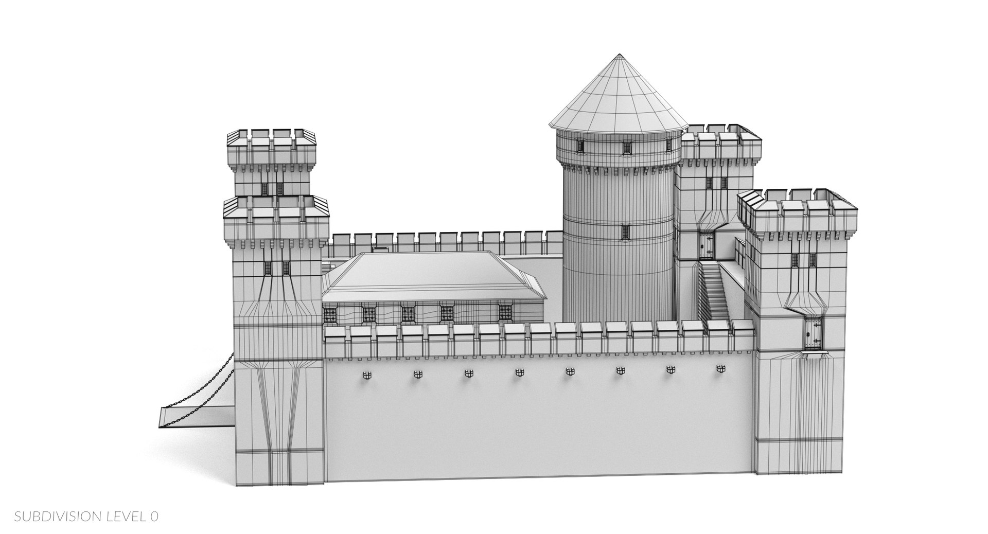 Medieval Castle Model - TurboSquid 1298895