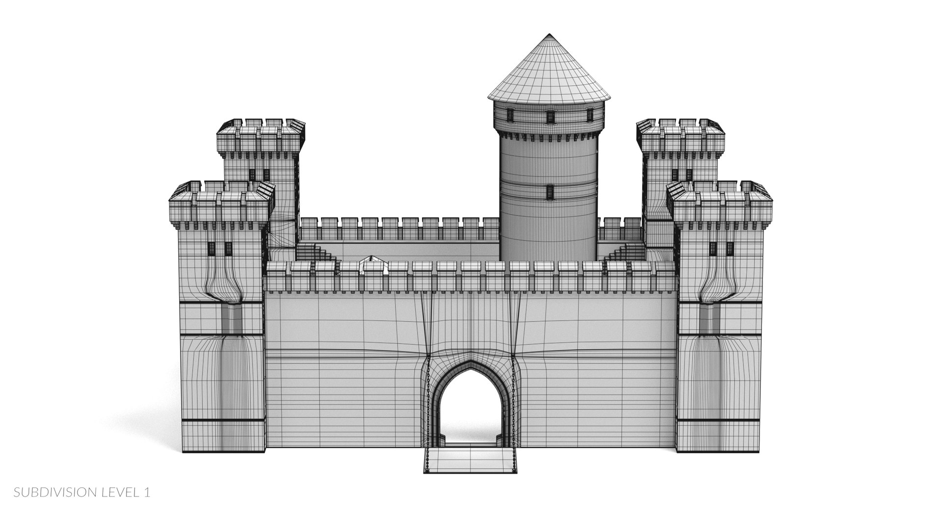 Medieval Castle Model - TurboSquid 1298895