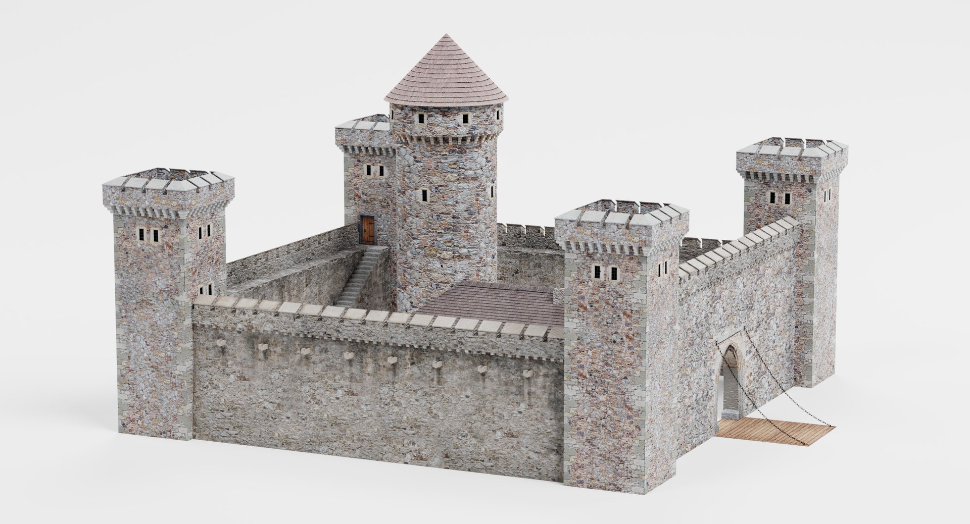 Medieval Castle Model - TurboSquid 1298895
