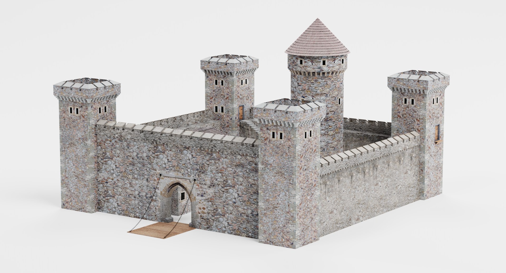 Medieval Castle Model - TurboSquid 1298895