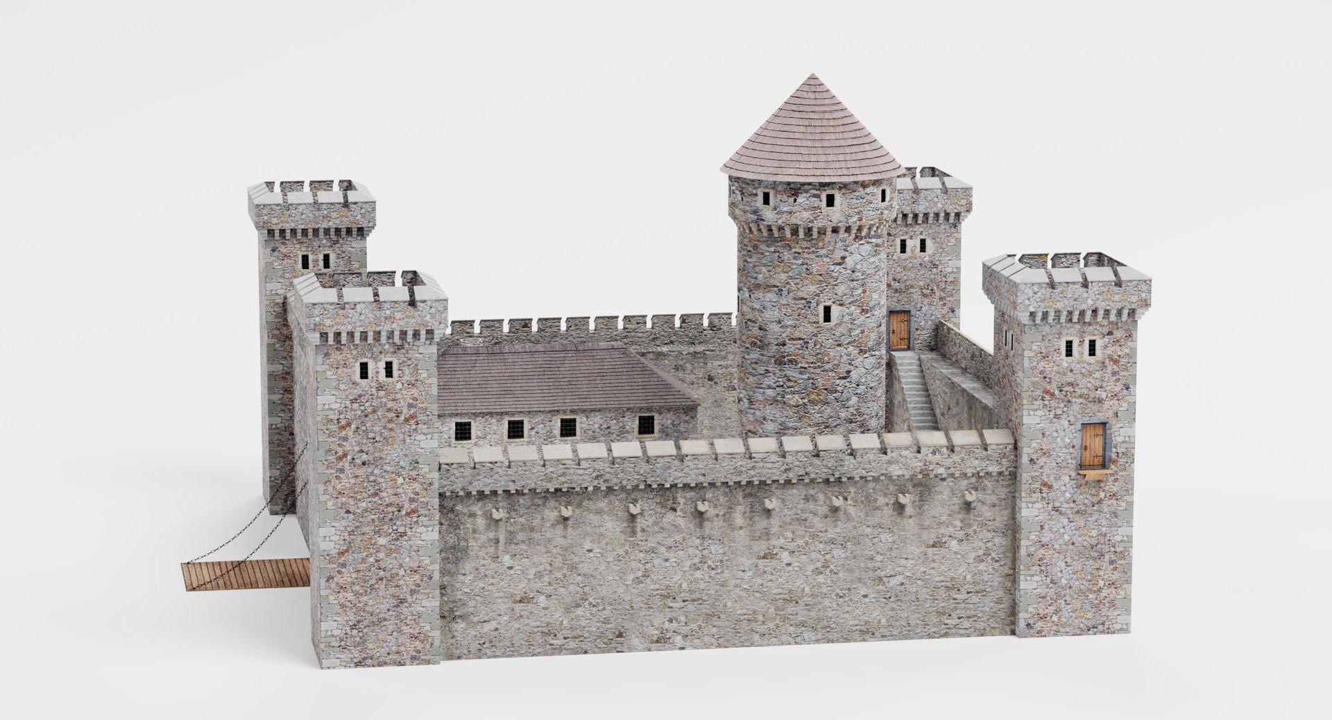 Medieval Castle Model - TurboSquid 1298895