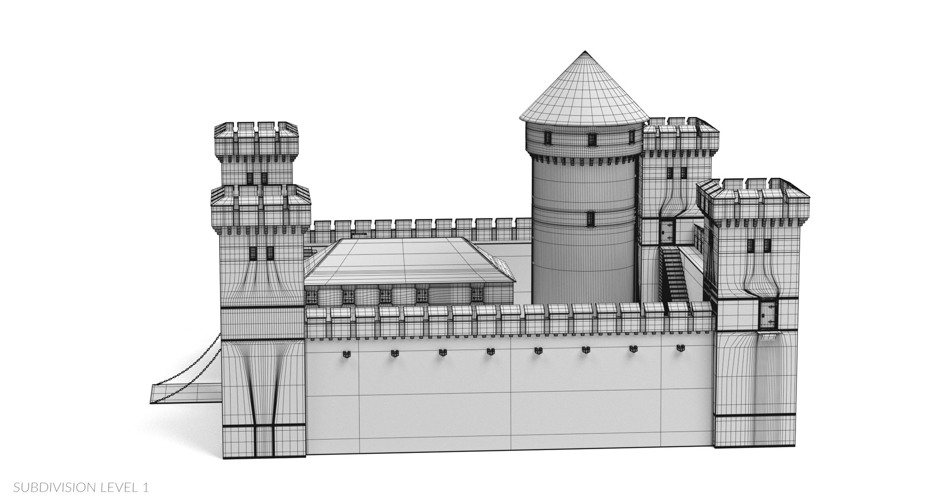 Medieval Castle Model - TurboSquid 1298895