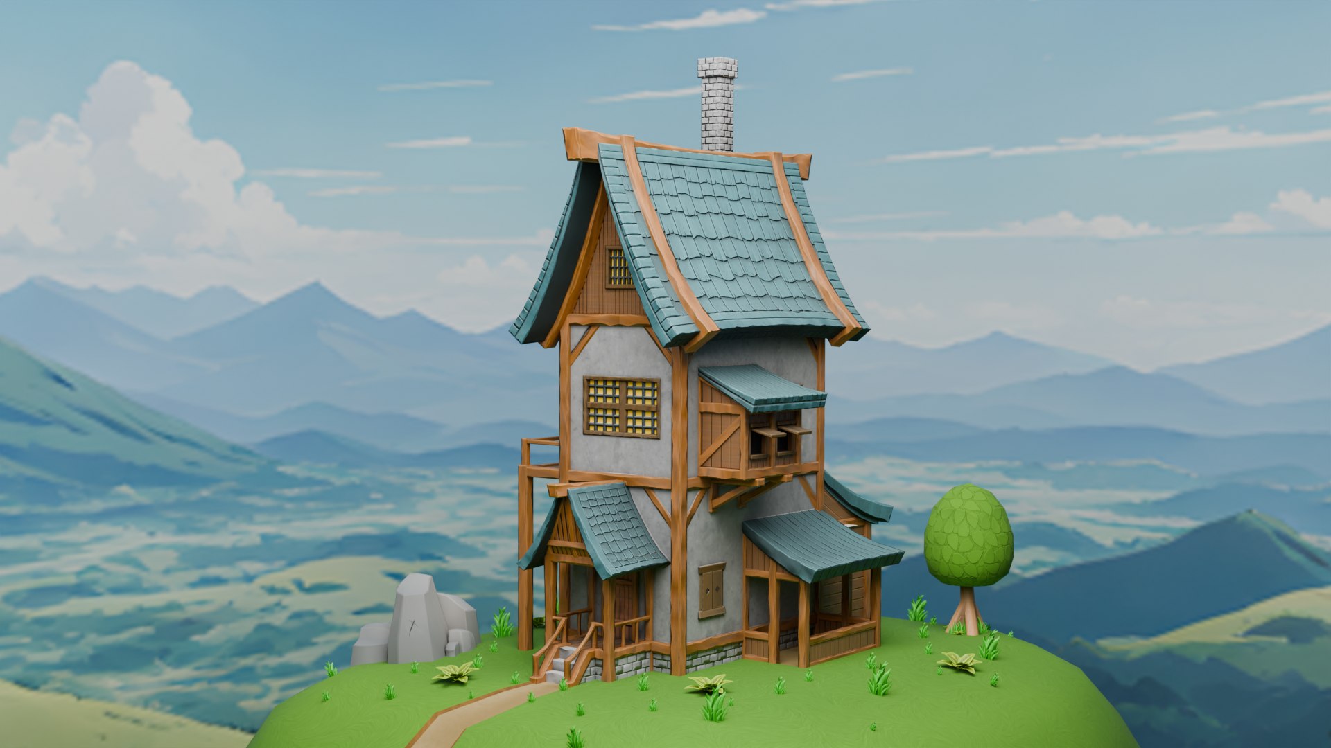 3D House Cartoon 3D - TurboSquid 2231274