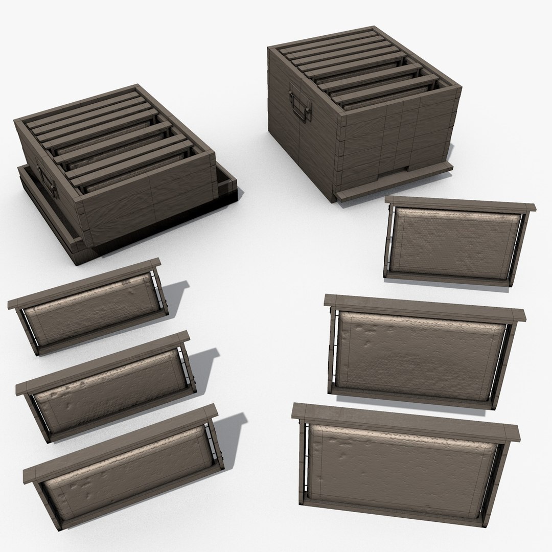 3d Beehive Hives Model