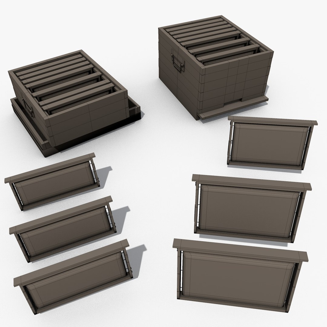 3d Beehive Hives Model