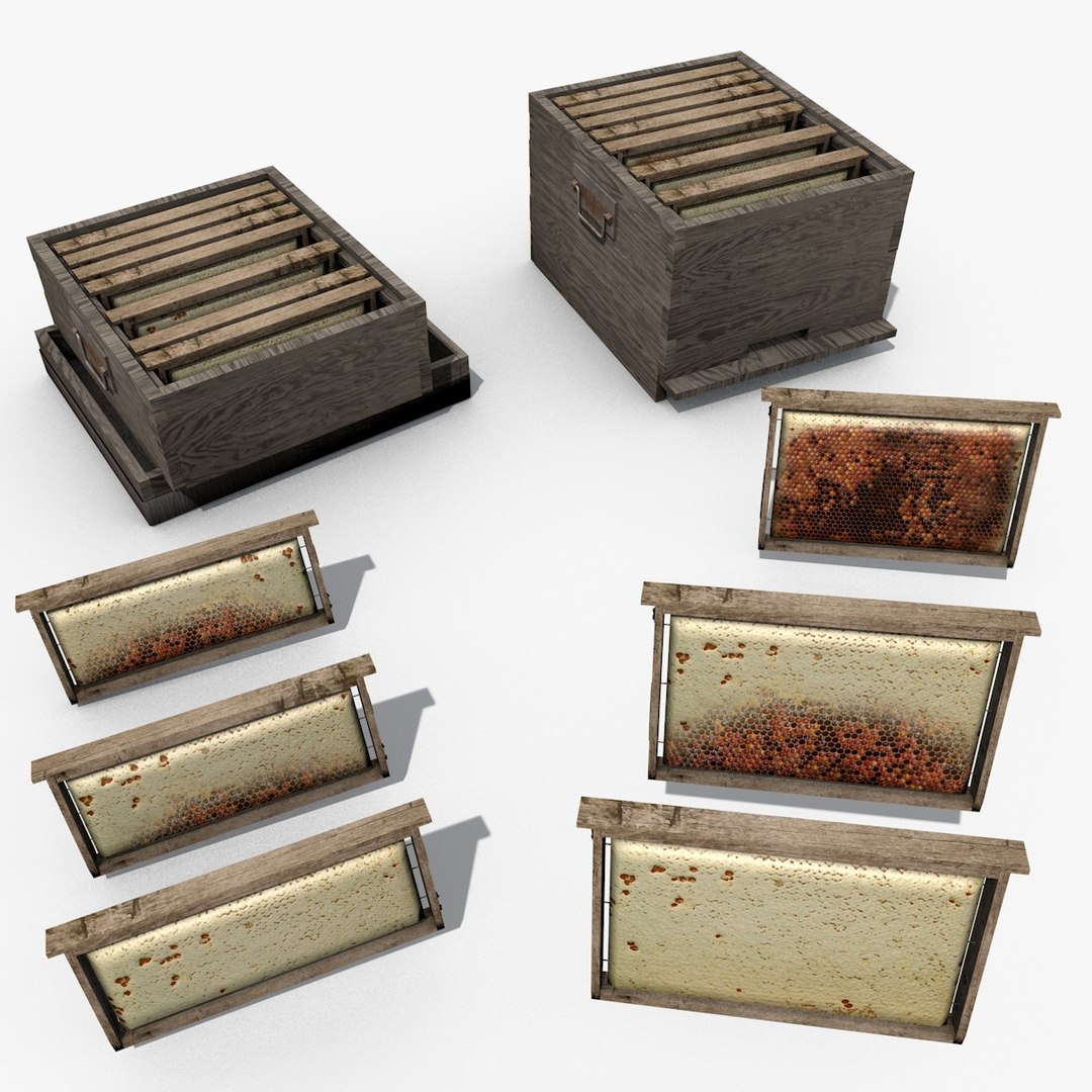 3d Beehive Hives Model