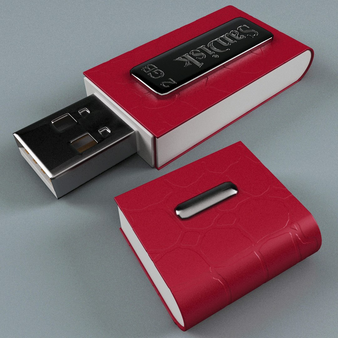 3d Model Usb Flash Drive Sandisk
