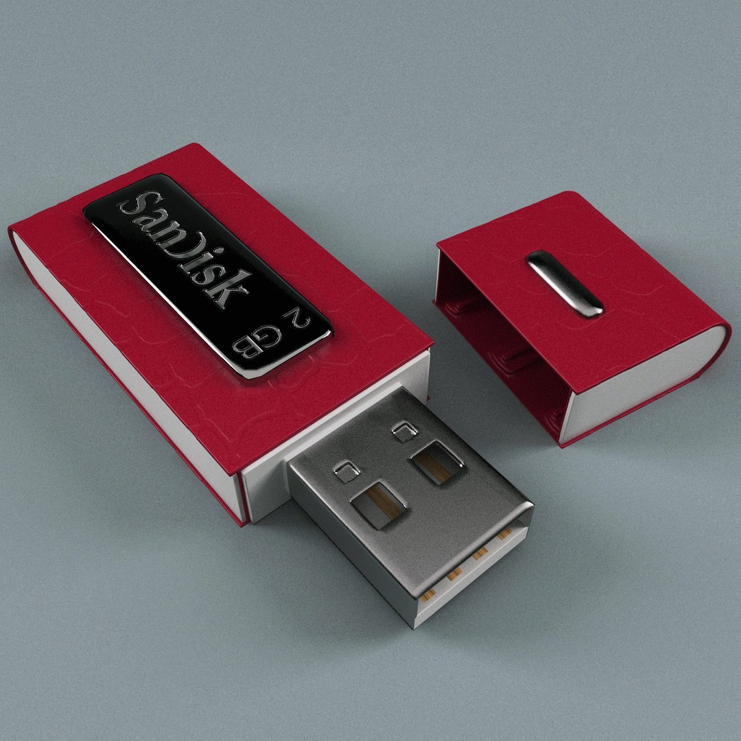 3d Model Usb Flash Drive Sandisk