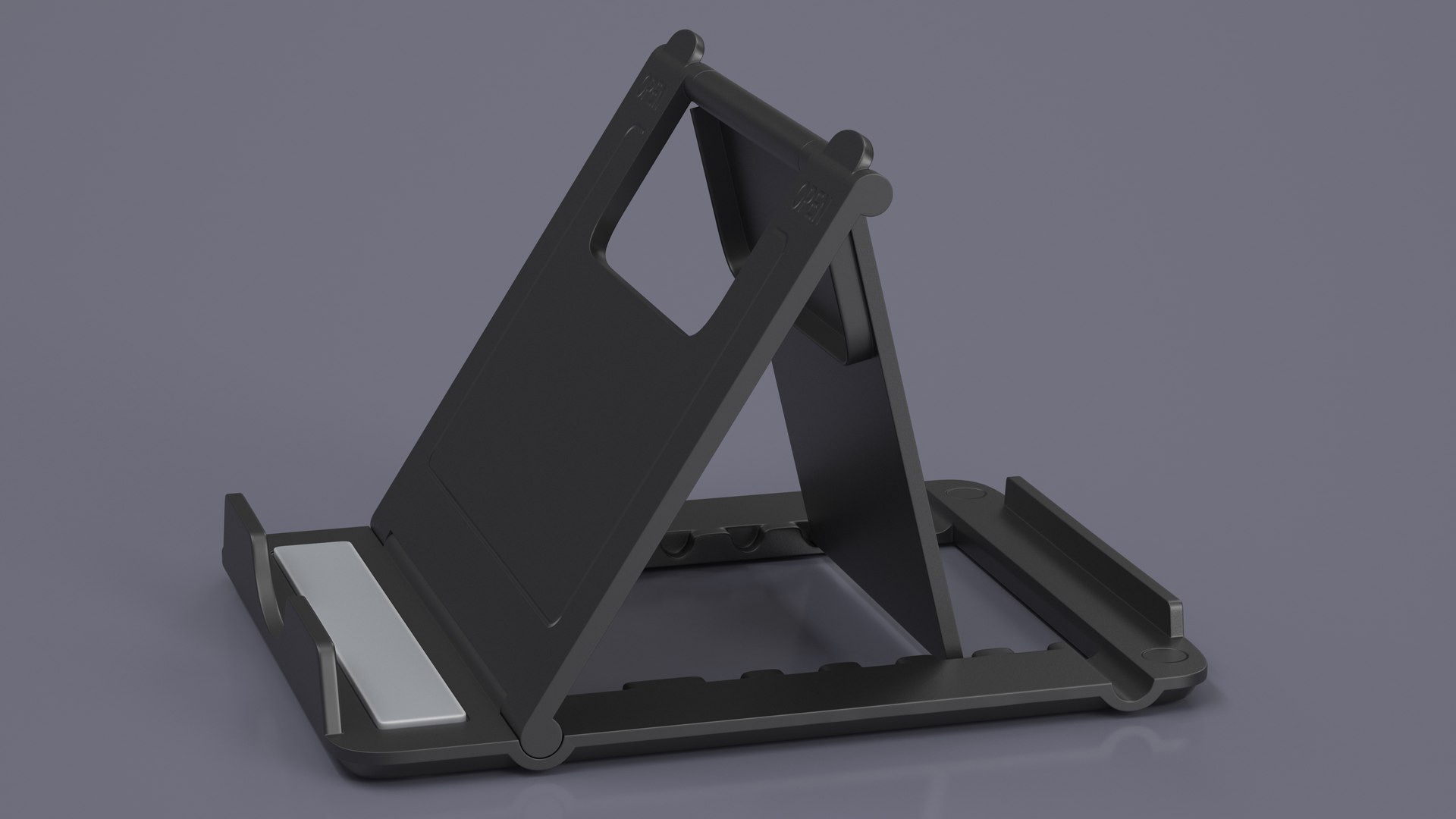 3D Desktop Mobile Phone Holder Black Model - TurboSquid 1975661