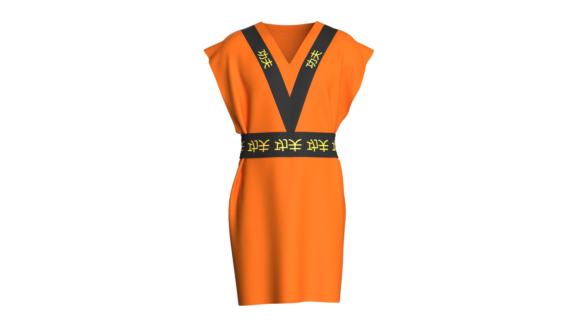 3D Men Kung Fu Dress - TurboSquid 2490593