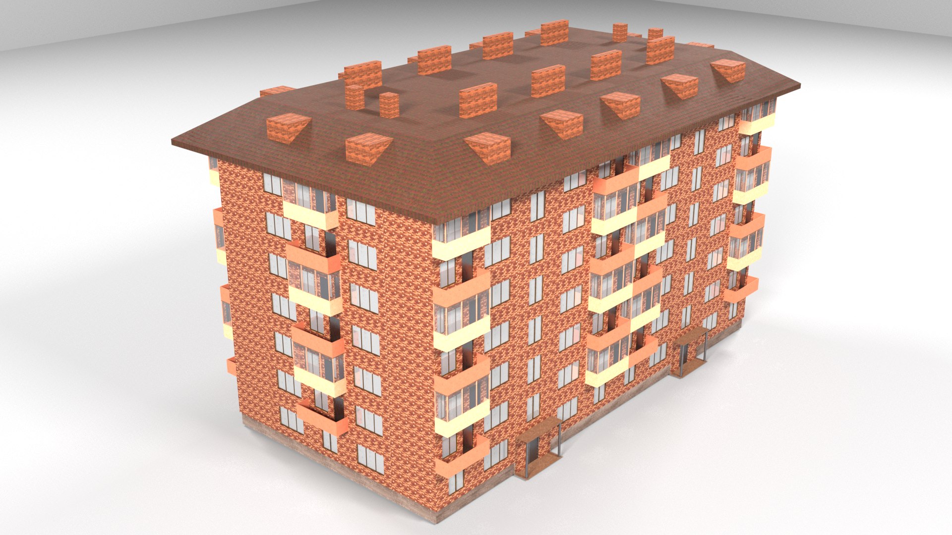 City Building Brick 3D Model - TurboSquid 1683990