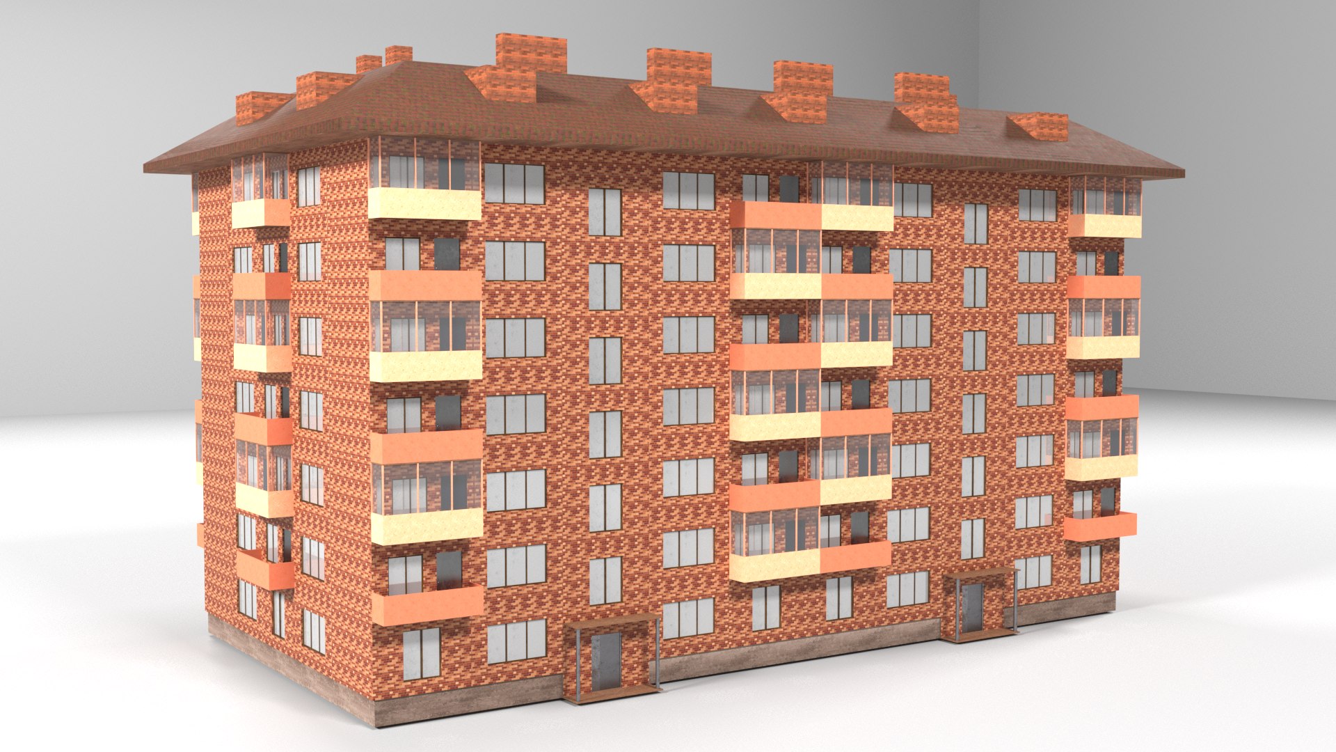 City Building Brick 3D Model - TurboSquid 1683990