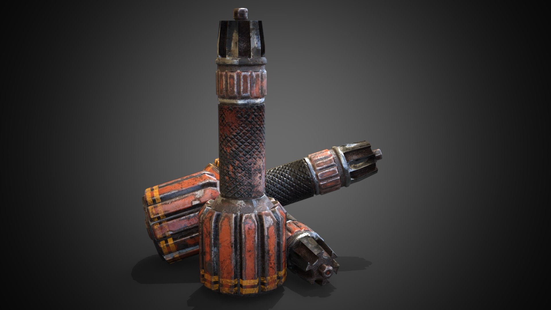 3D Sci-fi post-apocalyptic grenade - TurboSquid 2172460