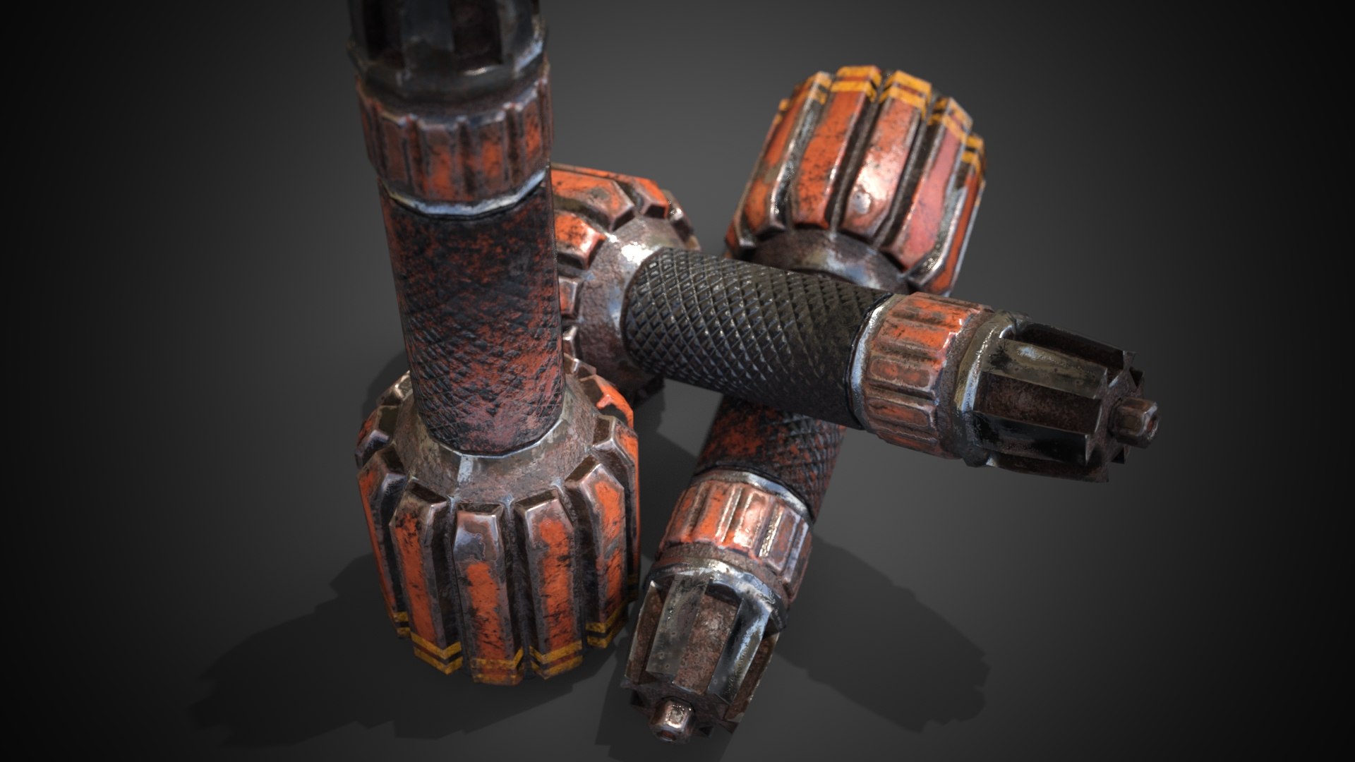 3D Sci-fi post-apocalyptic grenade - TurboSquid 2172460