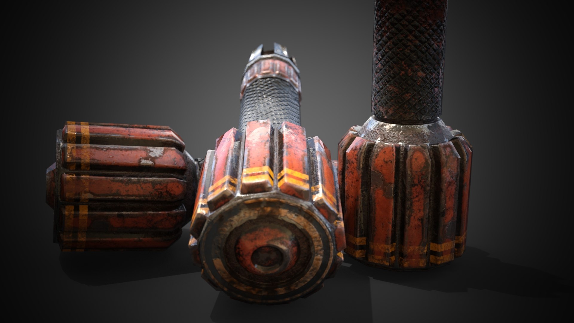 3D Sci-fi post-apocalyptic grenade - TurboSquid 2172460