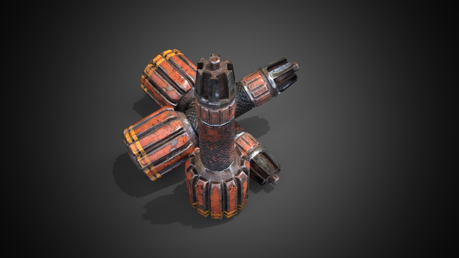 3D Sci-fi post-apocalyptic grenade - TurboSquid 2172460