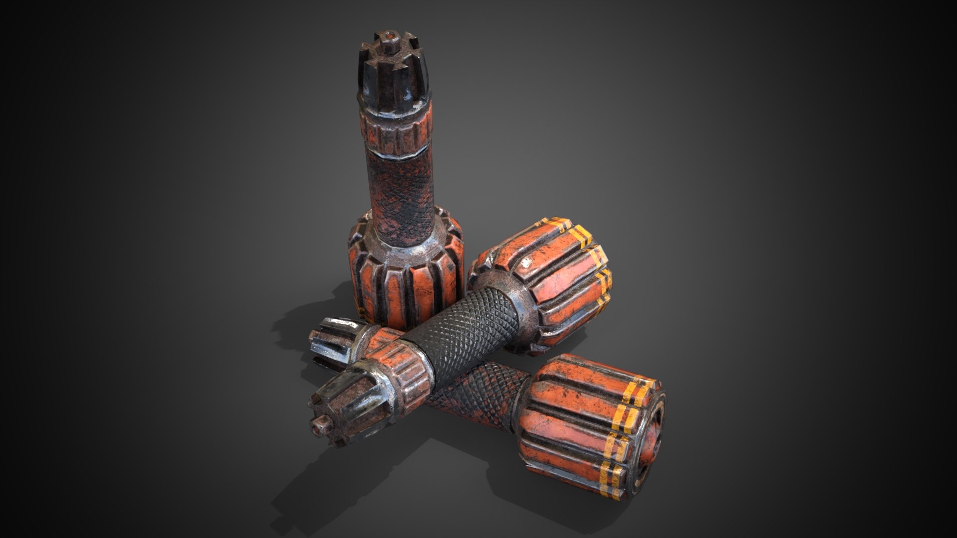 3D Sci-fi Post-apocalyptic Grenade - TurboSquid 2172460