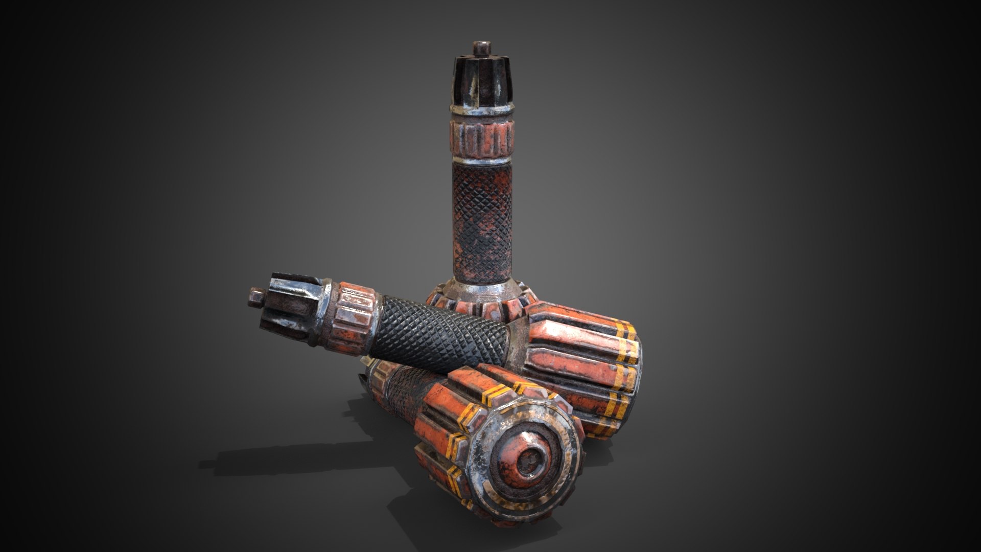 3D Sci-fi post-apocalyptic grenade - TurboSquid 2172460