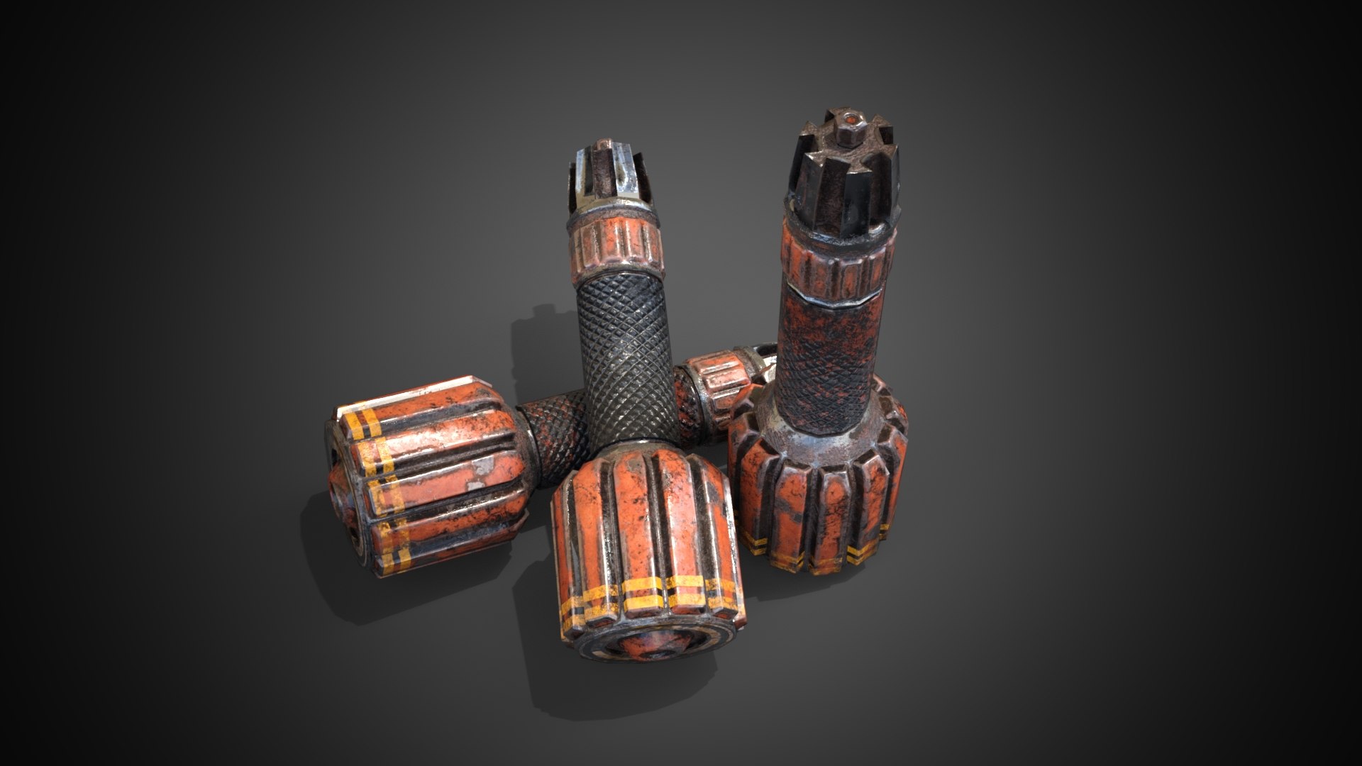 3D Sci-fi post-apocalyptic grenade - TurboSquid 2172460