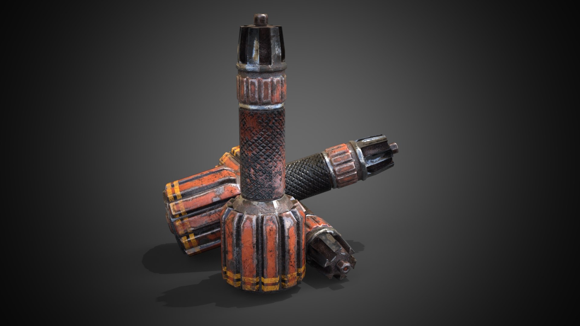 3D Sci-fi post-apocalyptic grenade - TurboSquid 2172460