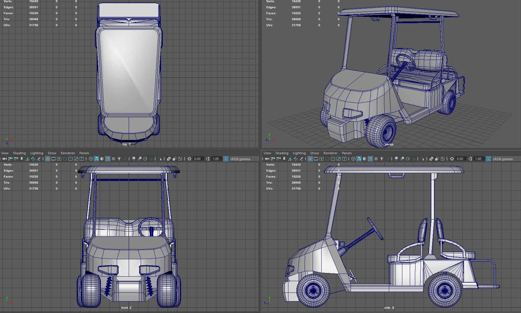 Golf Cart 3D model - TurboSquid 1791071