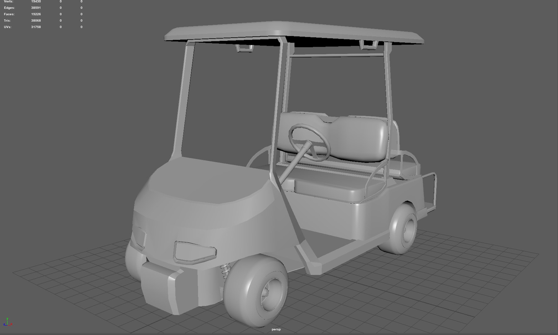 Golf Cart 3D model - TurboSquid 1791071
