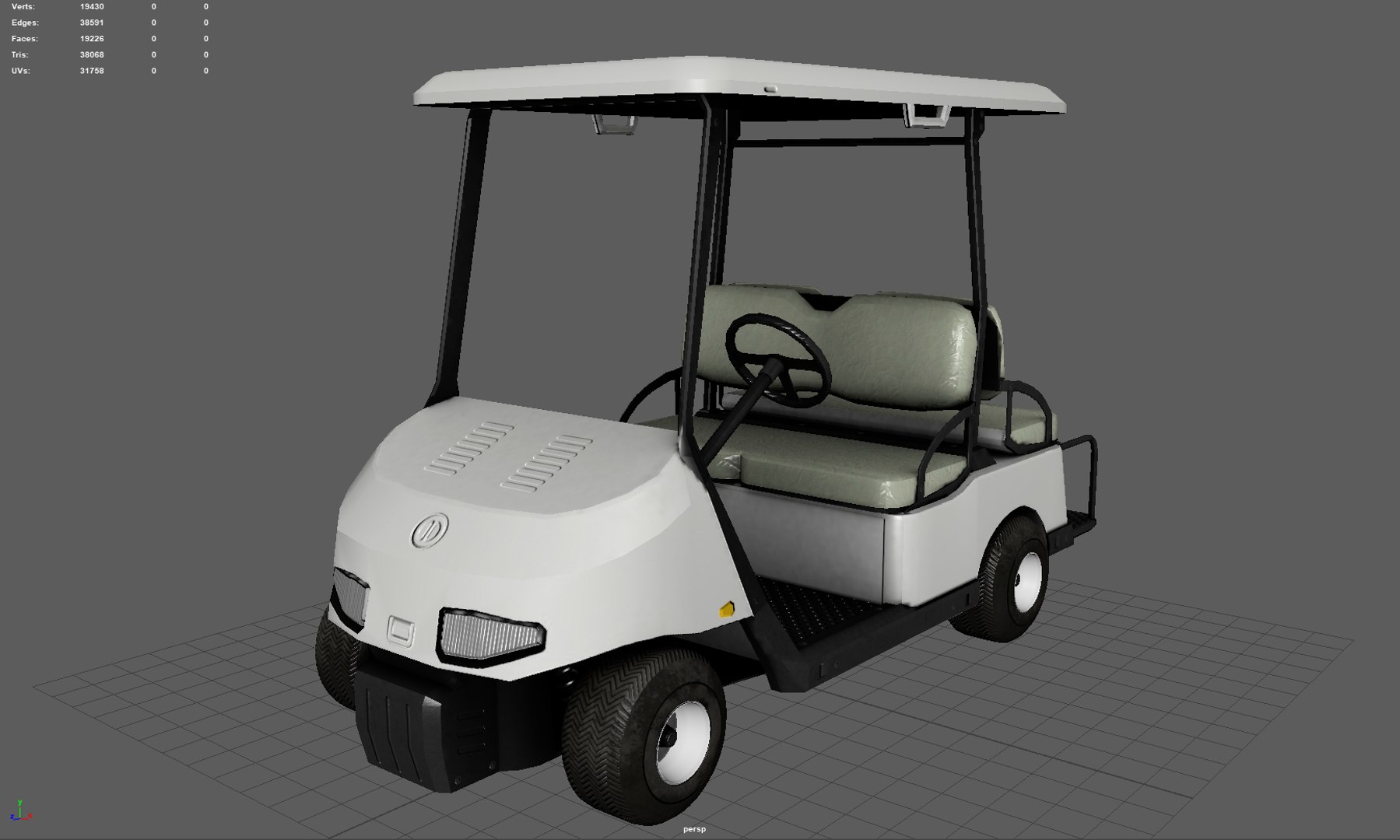 Golf Cart 3D model - TurboSquid 1791071