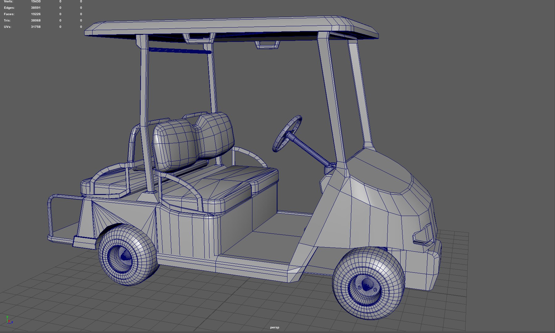 Golf Cart 3D model - TurboSquid 1791071