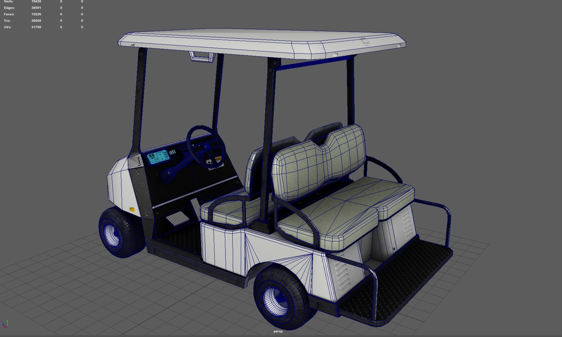 Golf Cart 3D model - TurboSquid 1791071
