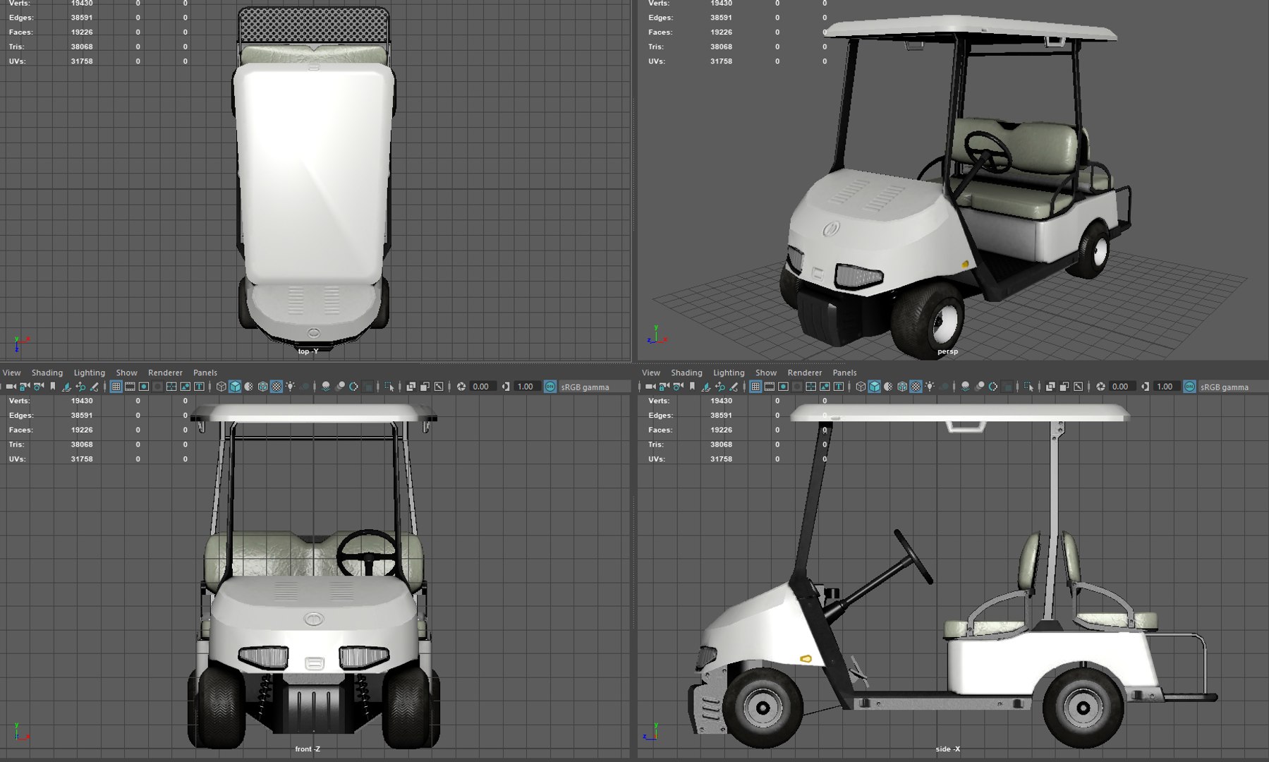 Golf Cart 3D model - TurboSquid 1791071