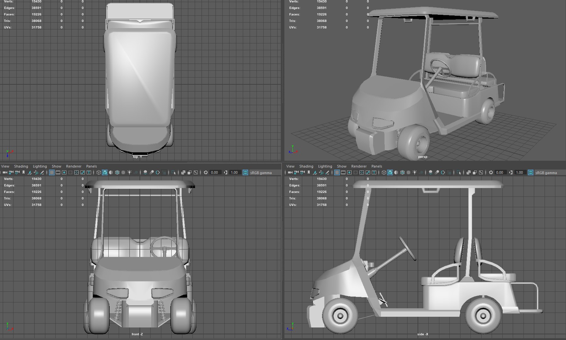 Golf Cart 3D model - TurboSquid 1791071