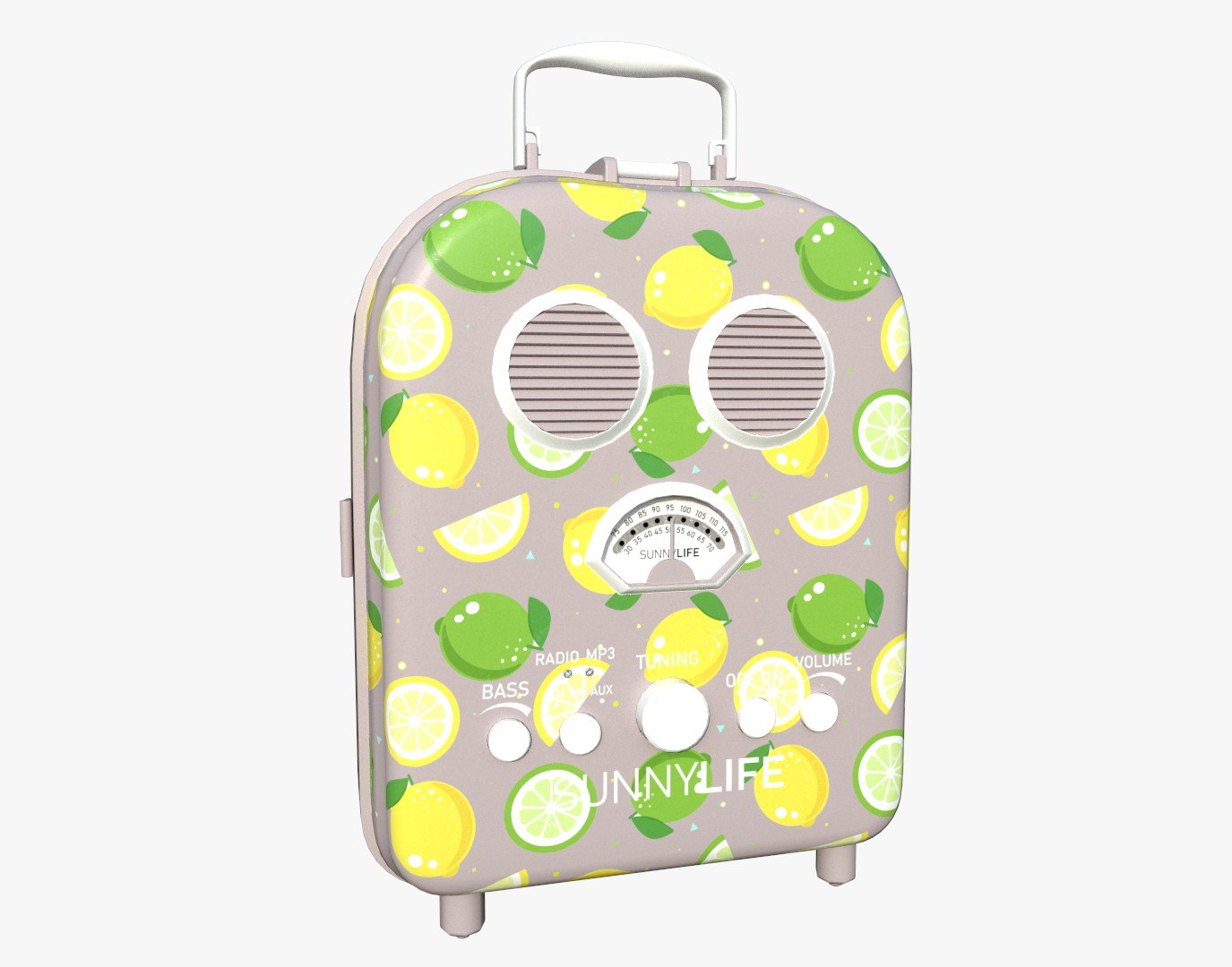 Cartoon Style Stylized Radio Sunnylife Radio Lemon Edition model ...