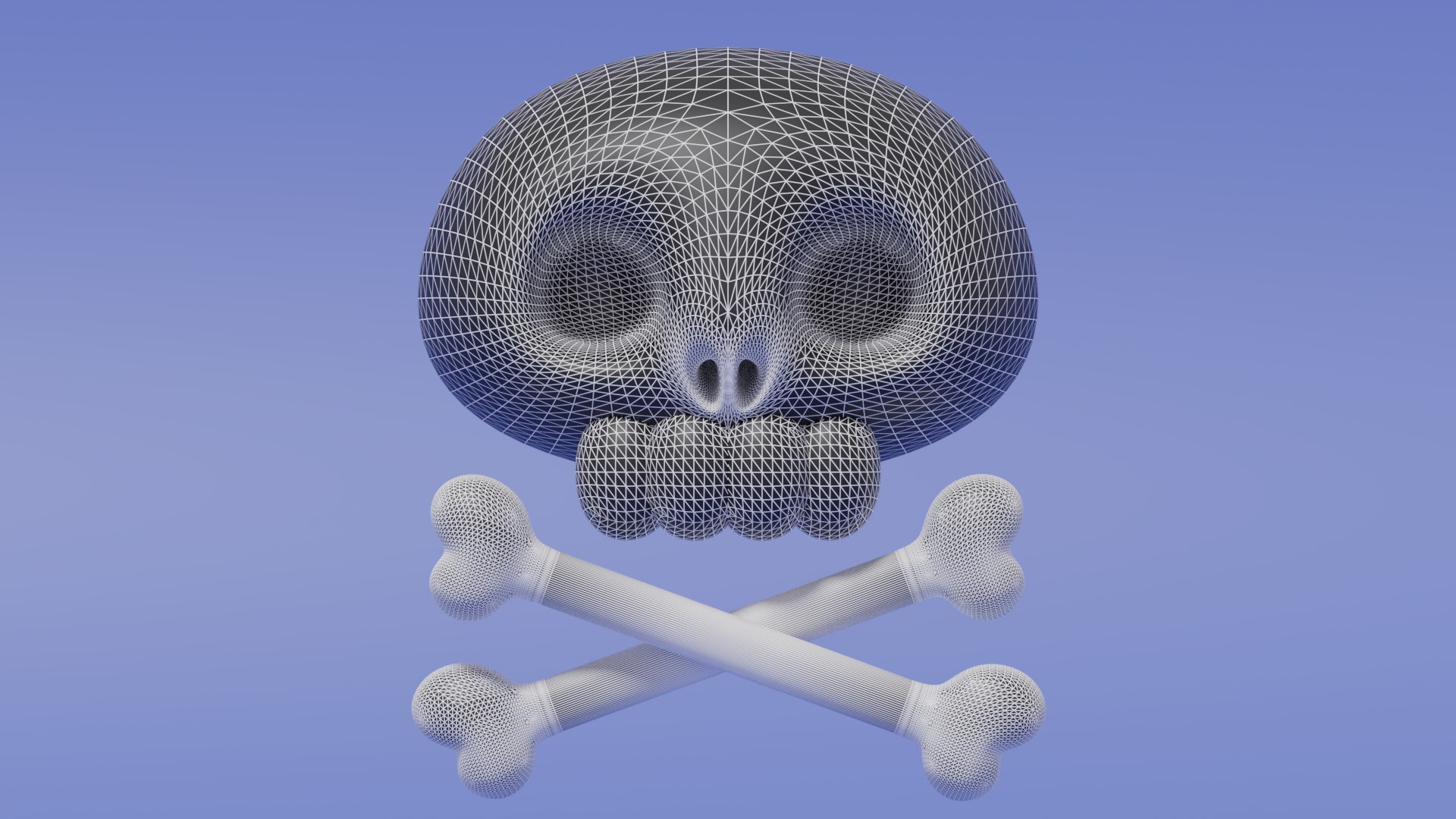 Cartoon Skull And Crossbones 1 3D Model - TurboSquid 2109452