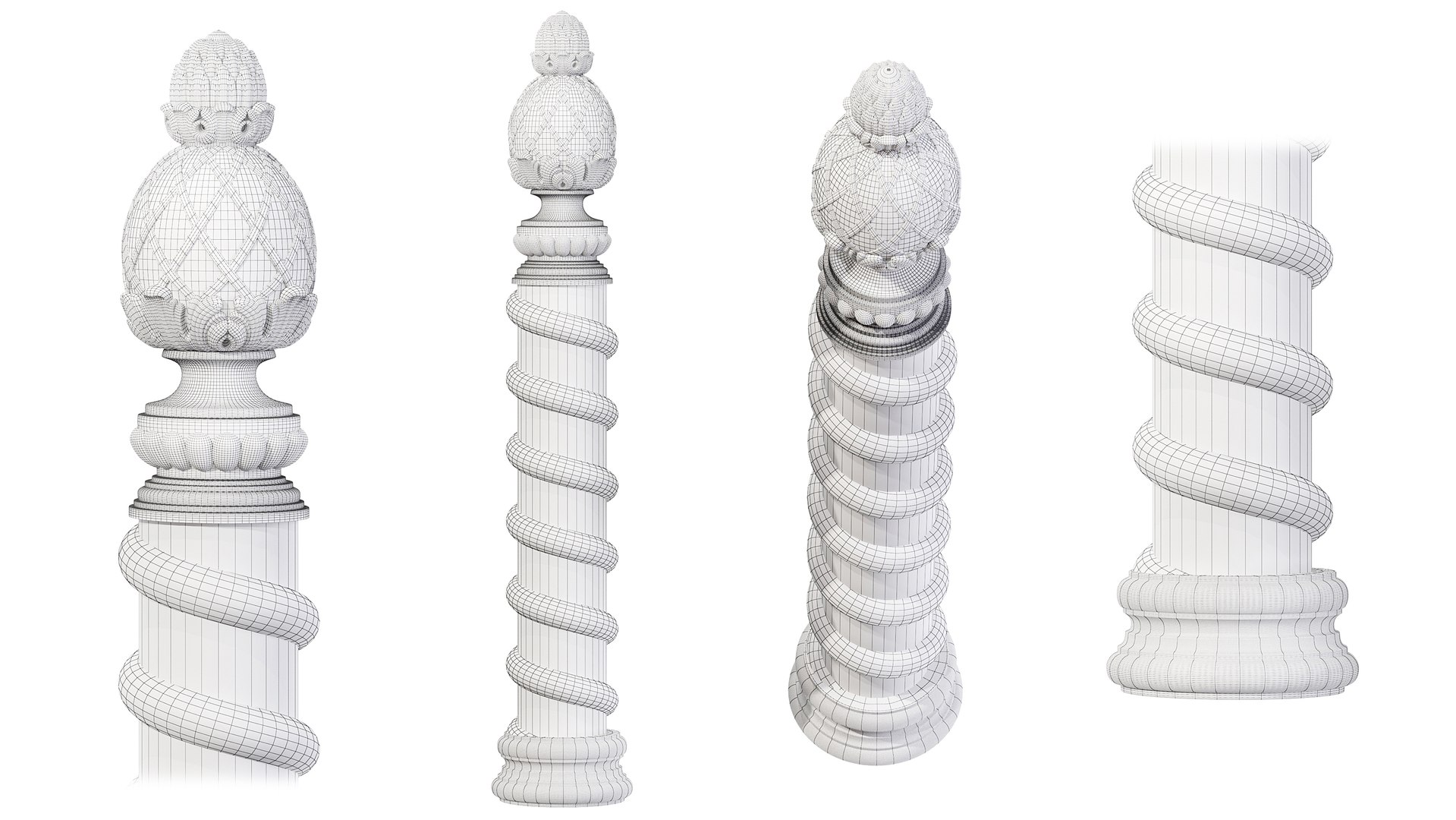 3D Classic Baluster 04 Model - TurboSquid 2066906