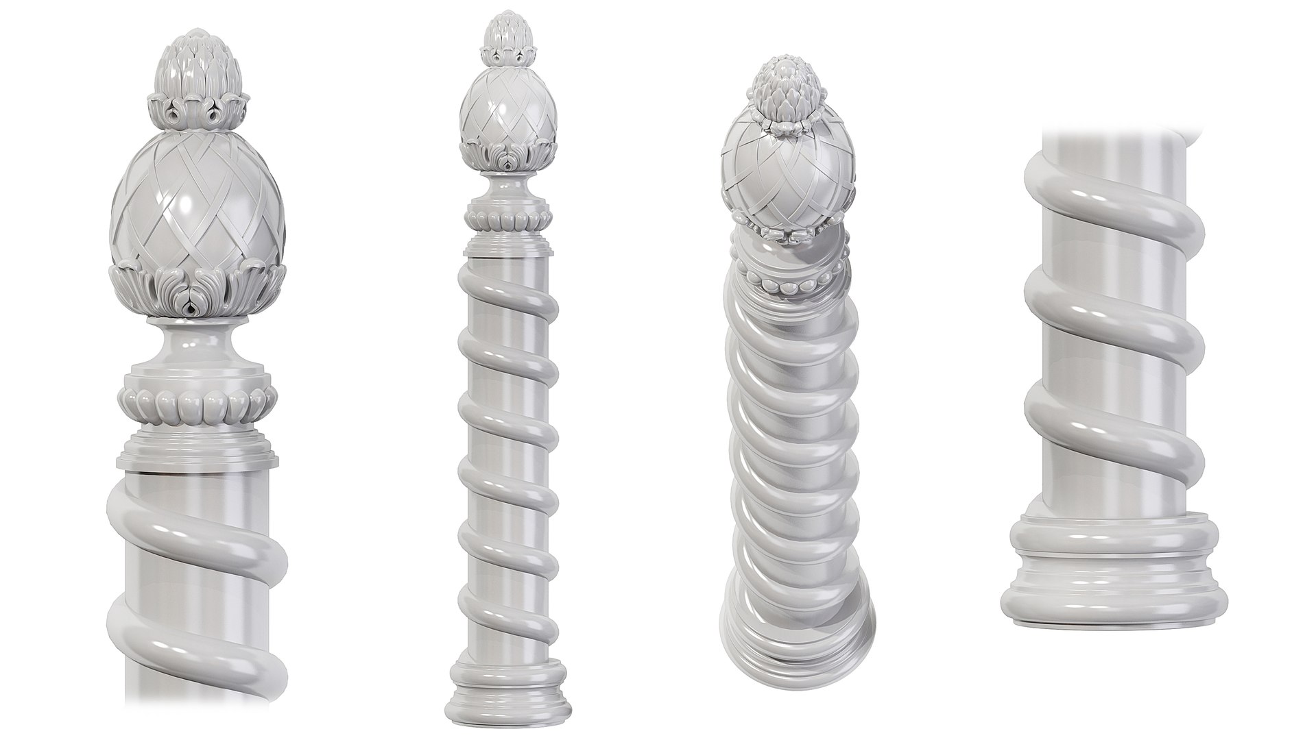 3D Classic Baluster 04 Model - TurboSquid 2066906