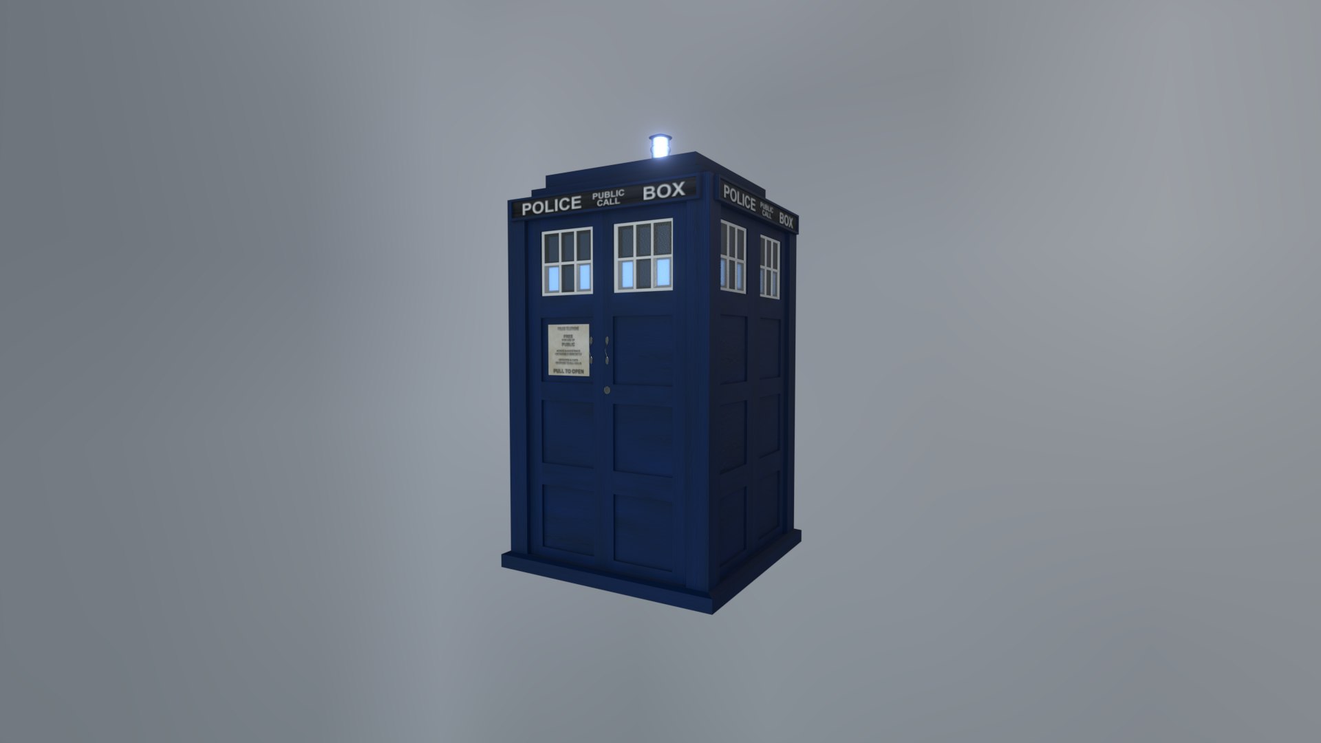 3D DOCTOR WHO - MATT SMITH TARDIS - Rogue Film Productions - TurboSquid ...